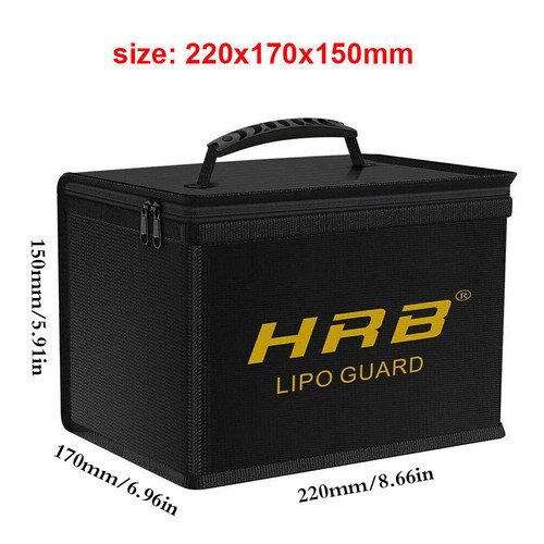 HRB Lipo Battery Safe Guard Fireproof Explosionproof Bag Storage Charge ...