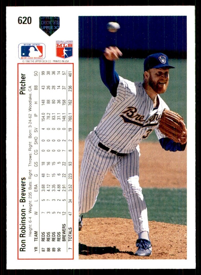 1991 Upper Deck Ron Robinson Baseball Cards #620 | eBay