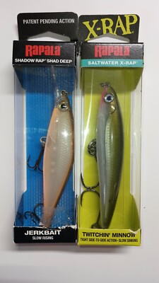 Rapala Saltwater X-Rap Twitchin' Minnow & Shadow Rap Shadow Deep | eBay