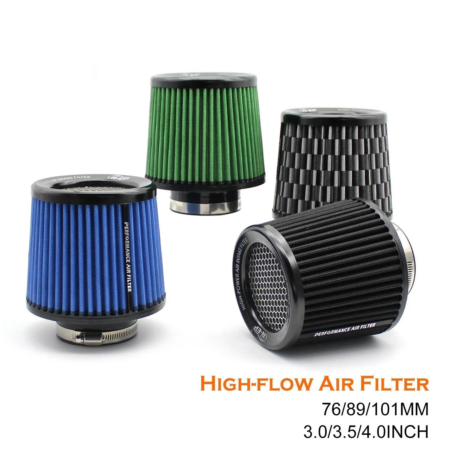 Car High Flow Air Filter Cold Air Intake Universal Filters Car Engine ...