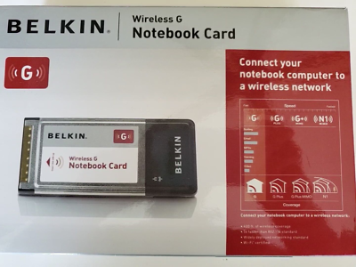 Belkin Wireless G Notebook Card, New in the Box | eBay