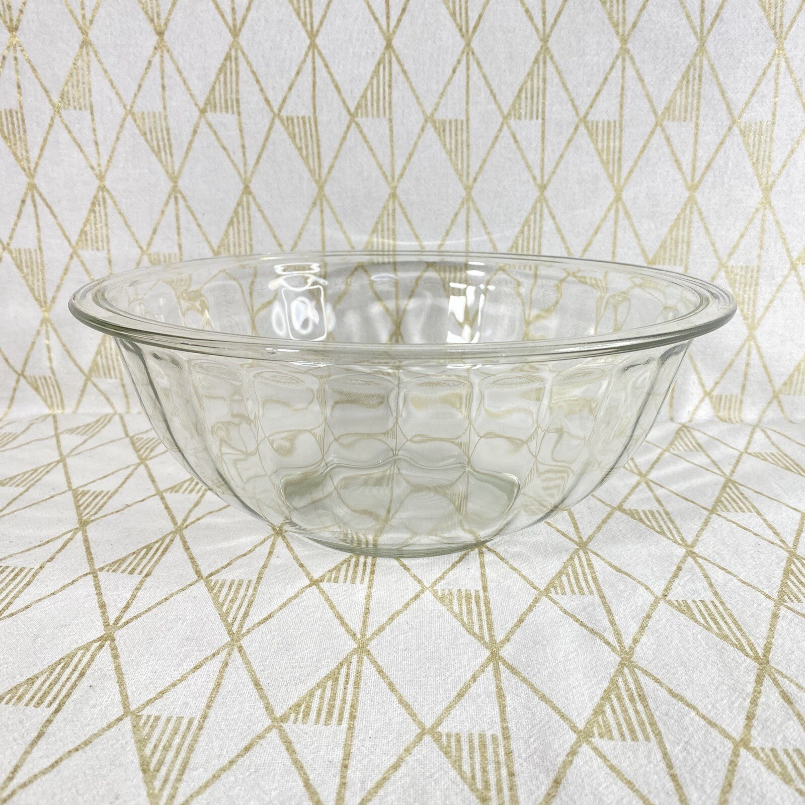 Vintage Pyrex #325 Ribbed Glass 2-1/2L Clear Glass Nesting Mixing Bowl ...