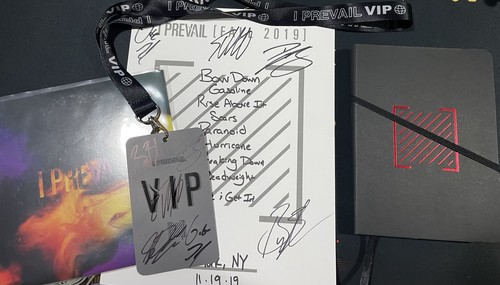 I Prevail VIP Bundle - Autographed Set List, VIP Badge/lanyard, Trauma ...