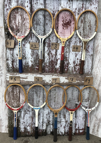 Wood Tennis Racket Bulk Lot Spalding Wilson JUNIOR Cadet Regent YOUR ...