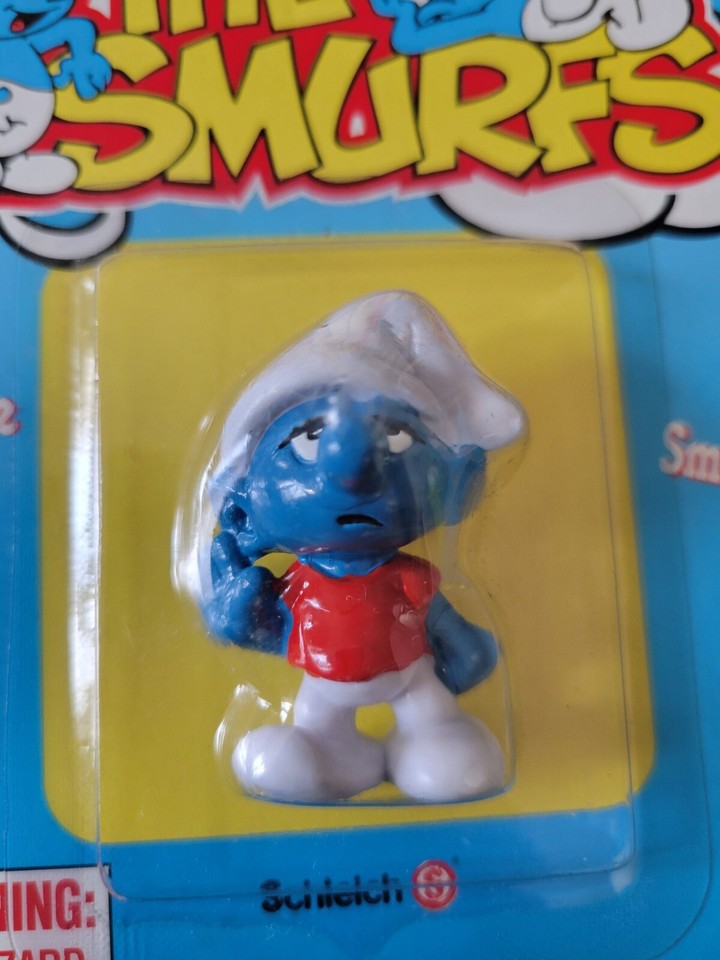 1995 The Smurfs Slouchy Smurf Figure Schleich Irwin Peyo #20825 | eBay