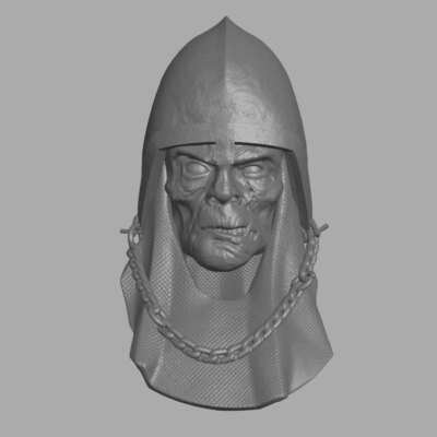 Zombie Knight Medieval Undead custom head for action figures | eBay