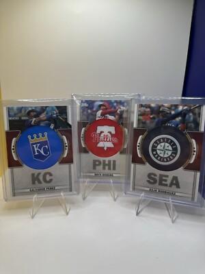 2023 Topps 3 Pack Commemorative Team Logo Patch Relic Cards | eBay