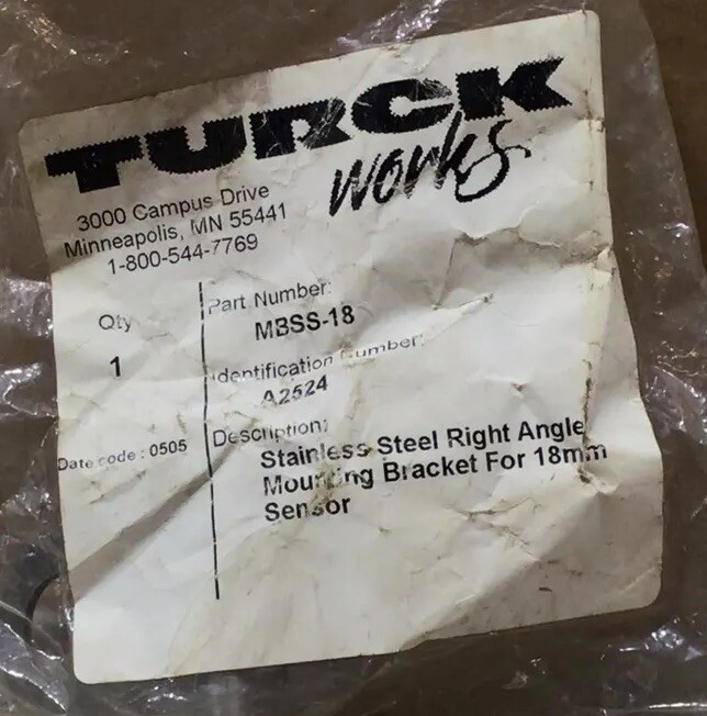 TURCK MBSS-18 Mounting Bracket For 18mm Sensor NOS Surplus | eBay