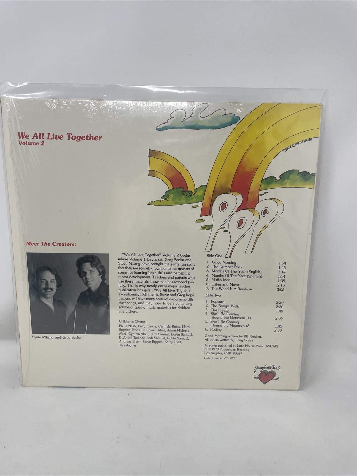 Greg & Steve We All Live together Volume 2 Vinyl LP Youngheart Records ...