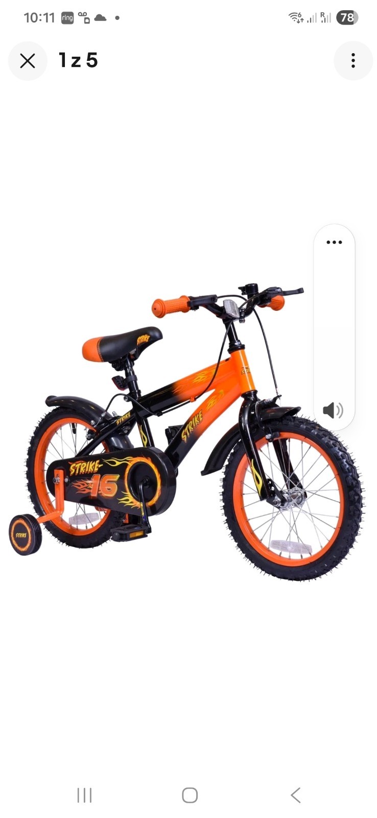 16 Inch Strike Bike Orange & Black Steel Frame 5-6 Years | eBay UK