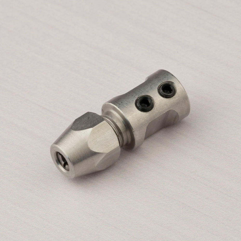 8mm to 6.35mm Steel Positive Reverse Collet Coupler Connector for 6 ...