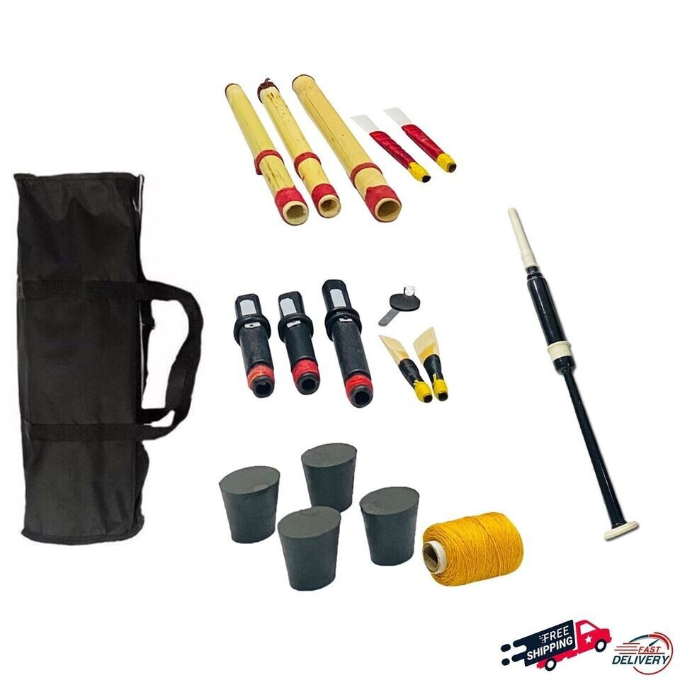 New Traditional Scottish Great Highland Black Bagpipe Haif Unhaif ...