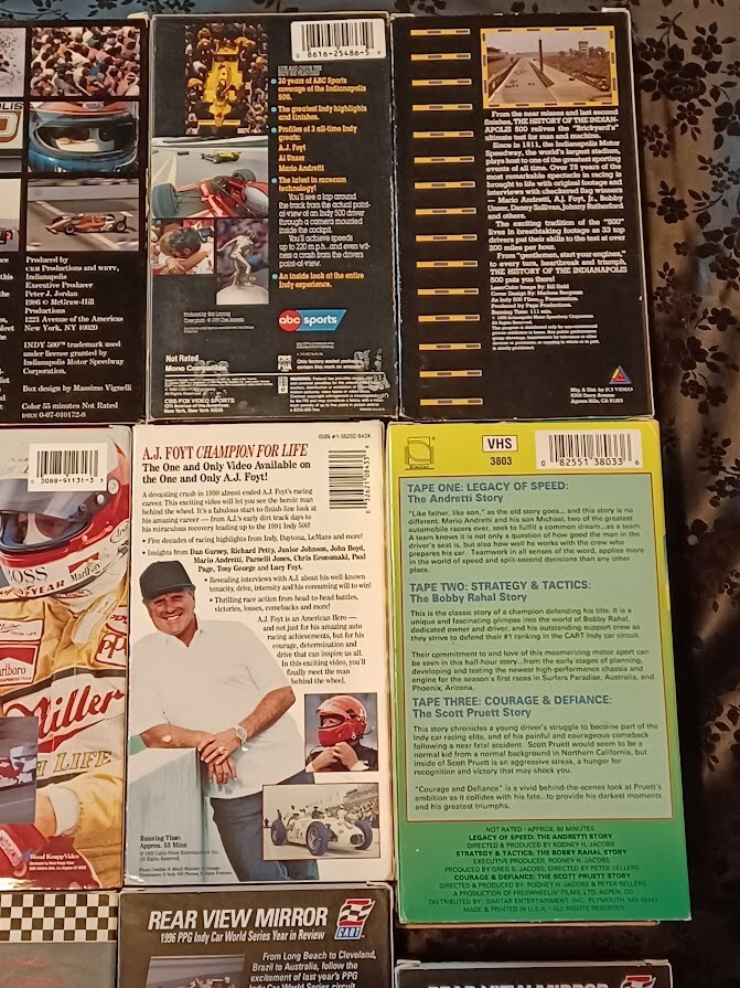 Indy Racing Car - Vintage VHS Video Collection - CART IRL Indy ...