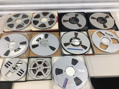 Metal Reel To Reel Lot Of 14 Most With Tape BASF AMPEX MAXELL 7, 10 ...