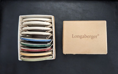 Longaberger Pottery Color Selector Sample Set 9 Disk Coasters ...