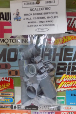 SCALEXTRIC, TRACK BRIDGE SUPPORT RISERS & CLIPS, #C8226, (26pc.-PACK ...