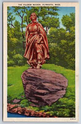Pilgrim Maiden Plymouth Massachusetts MA Vintage Postcard F10 | eBay