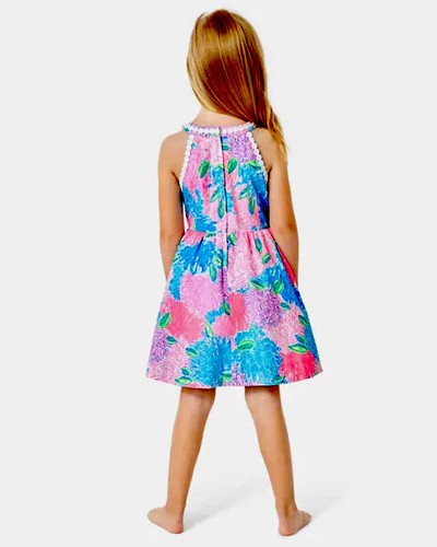 Lilly Pulitzer NWT Girls Little Kinley Dress Beach House Blooms $98 ...