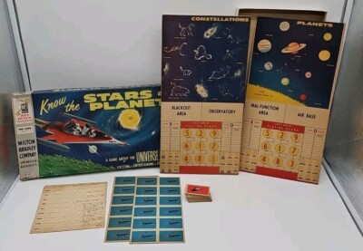 1960 Rare Know The Stars And Planets Milton Bradley Board Game No. 4028 ...