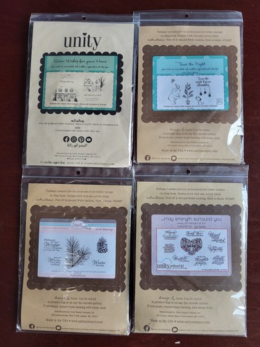 Lot of 4 Packages Unity Stamps - Warm Wishes, Twas The Night, Winter ...