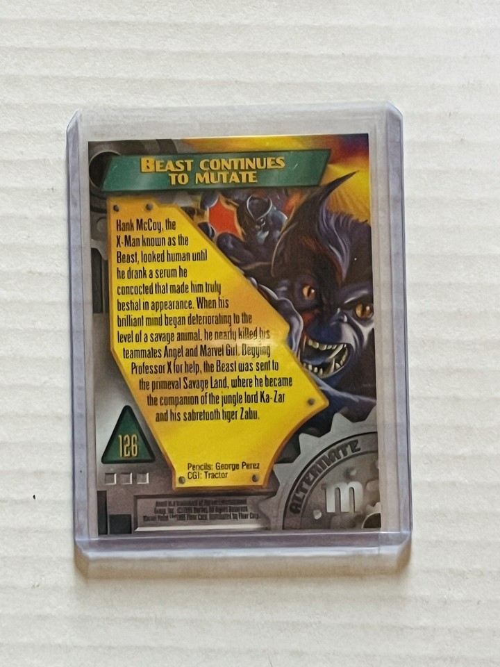 BEAST 1995 Fleer Marvel Metal #126 Alternate M Chase Card | eBay