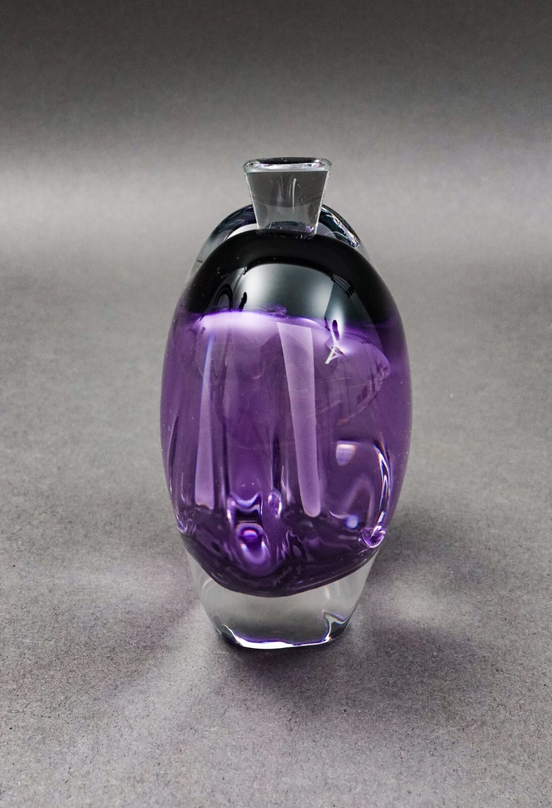 Zellique Studios Joseph Morel 1988 Signed Purple Heart Shaped Perfume ...