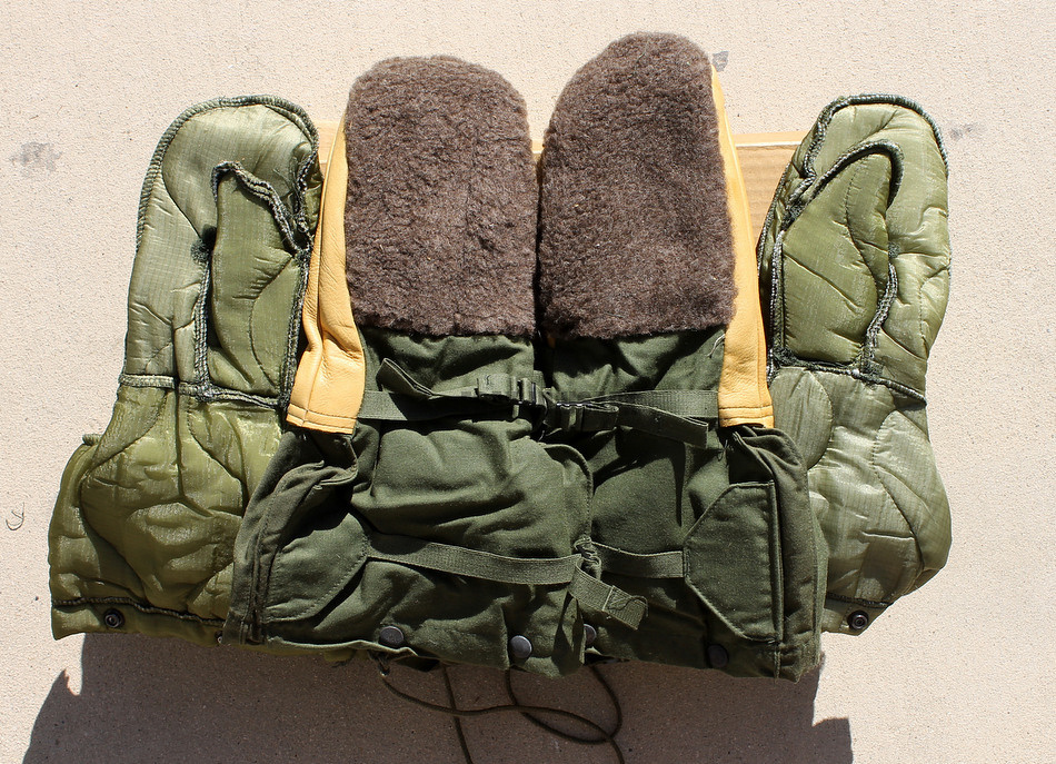 USGI MILITARY S WOOL LEATHER MITTEN ARMY Arctic Extreme Cold WEATHER ...
