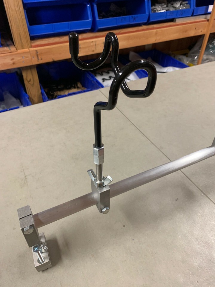 Heavy duty 48" pontoon rail 7/8" solid bar with four 1/2" threaded ...