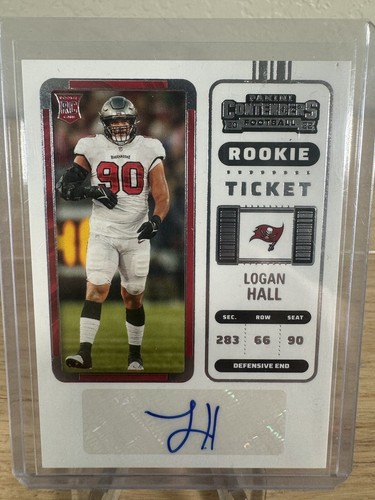 2022 Panini Contenders Logan Hall Rookie Ticket Autographed Rookie Card ...