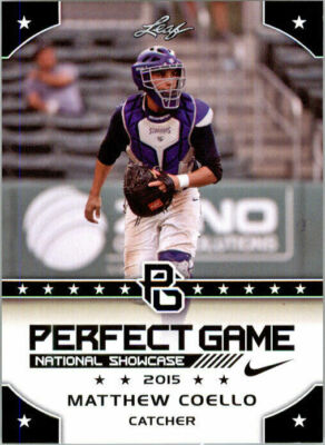 MATTHEW COELLO 2015 LEAF "1ST EVER PRINTED" PERFECT GAME ROOKIE CARD ...