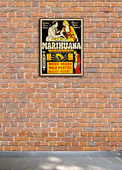 Marijuana 1930s Smoking Reefer Madness Vintage Style Movie Poster ...