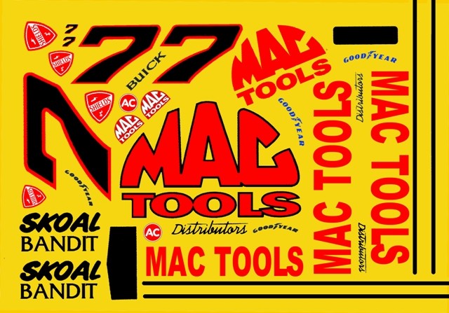 #7 Harry Gant MAC TOOLS 1992 1/43rd Scale Slot Car Decals | eBay