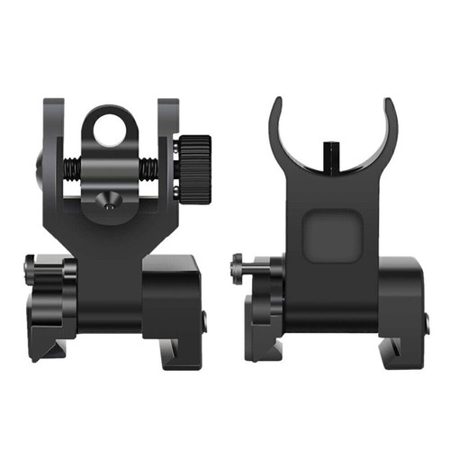 Tactical Folding Flip Up Iron Sight Front Rear Sights Set 20mm ...