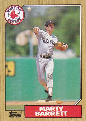 1987 Topps #39 Marty Barrett MLB Boston Red Sox + (Yes 4 Free Mystery ...