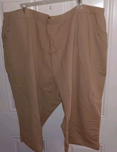 Sport Savvy Essentials Women's Size 3X Capri Pants, Pockets,Tan New ...