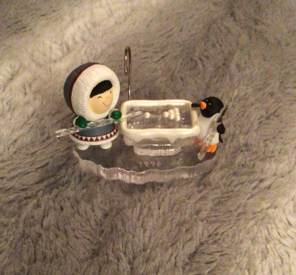 Hallmark Keepsake 1996 Frosty Friends Ornament Eskimo Penguin Polar ...