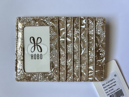 NWT HOBO Euro Slide Credit Card Passport Case Slim Wallet Gilded Petals ...