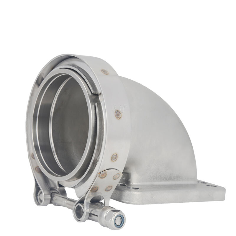 For T3 T4 Turbo New 3" V-band 90 Degree Steel Cast Elbow Adapter Flange ...