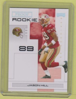 2007 Playoff NFL Silver Proof Jason Hill 49ers #44/50 Washington State ...