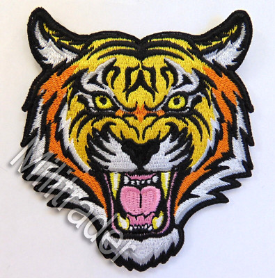 USA Badass Tiger Head Patch (100% Embroidery) Iron-on (See Description) | eBay
