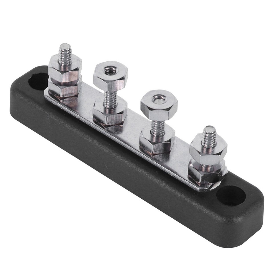 2PCS/SET 12V 150A 4 Post Busbar Bus Bar Power Distribution 4 x M5 Red ...