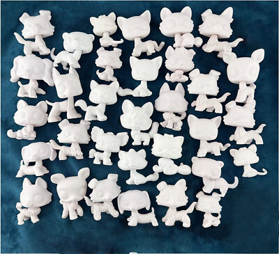 Custom LPS Random 12pcs White Base Blank Molds Kids DIY Paint Play lps ...