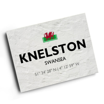 A3 PRINT - Knelston, Swansea, Wales - Lat/Long SS4688 | eBay UK