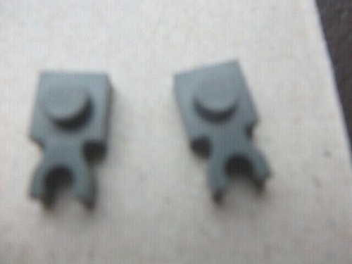 Lego 4085c Plate 1x1 with thick vertical U clip (x2) choose colour/s ...