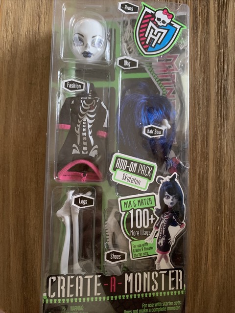Monster High Create-a-monster Skeleton Complete Doll Loose 2011 Mattel ...