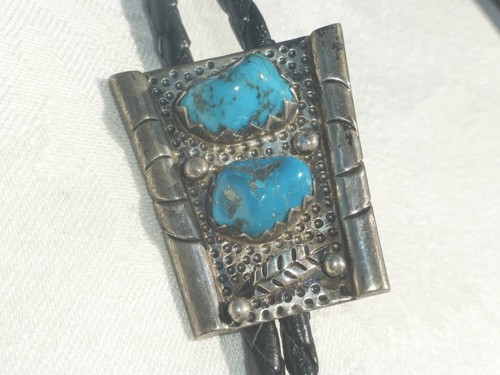 GREAT NATIVE AMERICAN DESIGN TAXCO MEXICO STERLING SILVER 2 STONE ...
