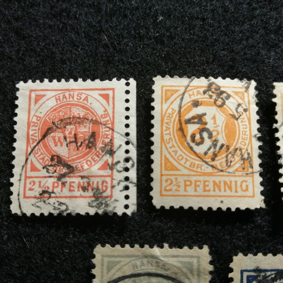 Deutsches Reich, Lokalausgabe ca. 1887-Marken Briefbeförderung Breslau ...