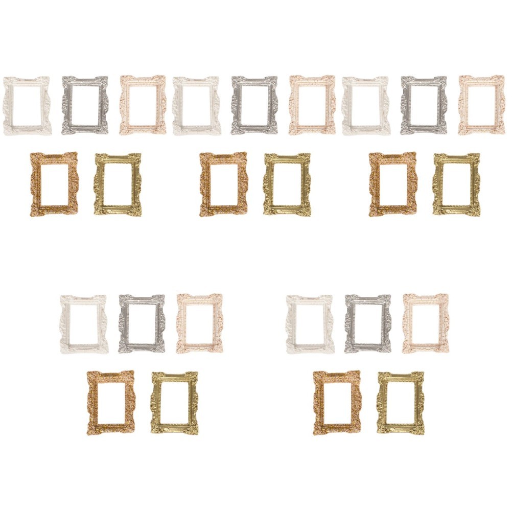 Set of 5 Mini Decoration Miniature Picture Frame Small Photo Vintage ...