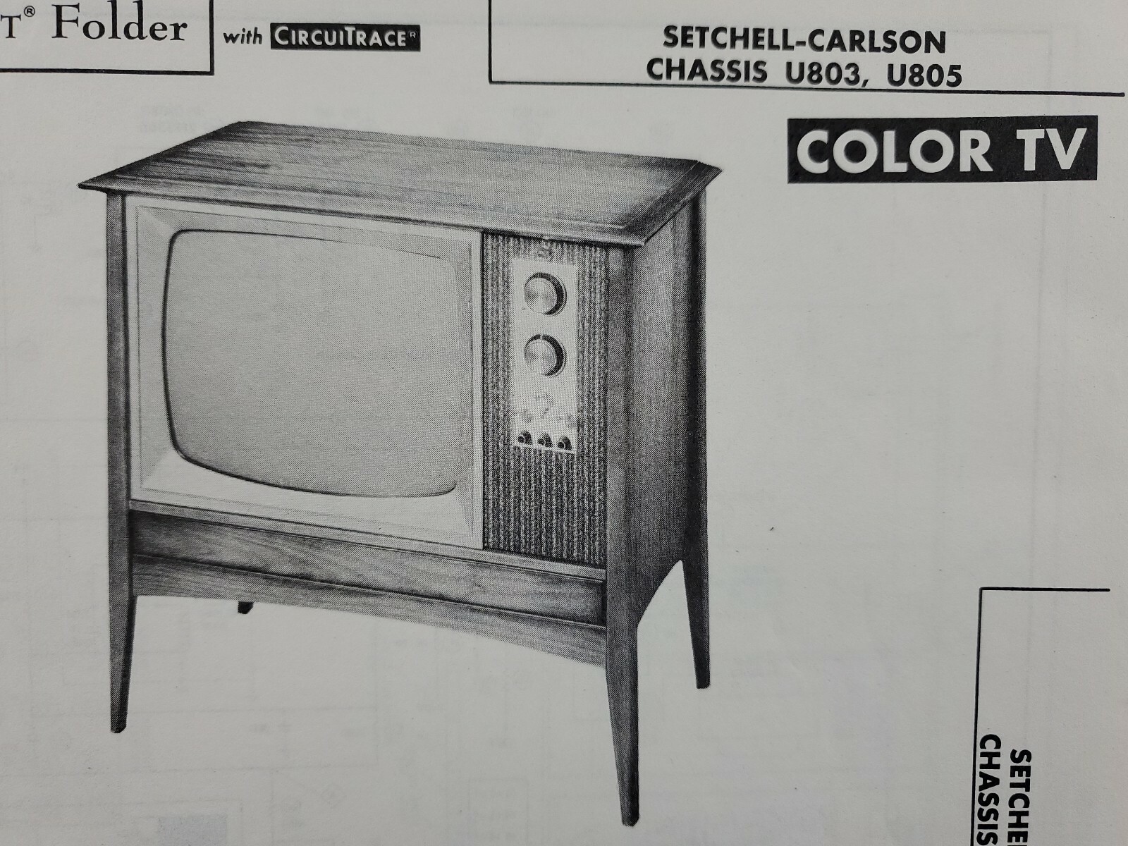 Sams Photofact Repair Service Parts Manual 1967 Setchell-Carlson Color ...