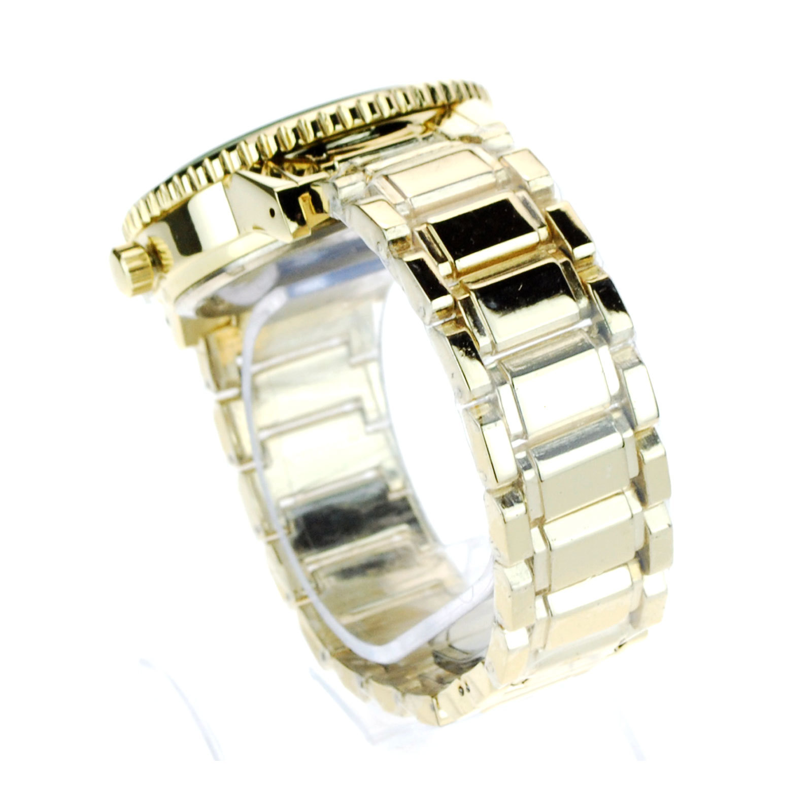 Mens Designer Fashion Luxury Plated Metal Dress Analog Round Wrist ...